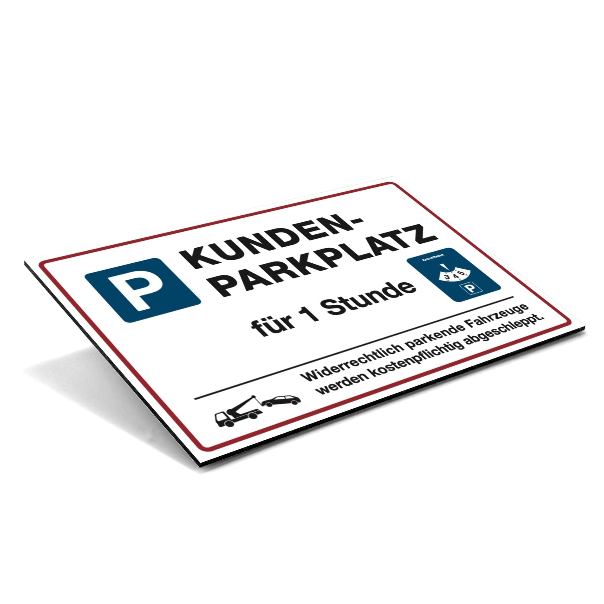 Schild Alu-Verbund weiß KUNDEN-PARKPLATZ | Aufkleberdrucker.ch