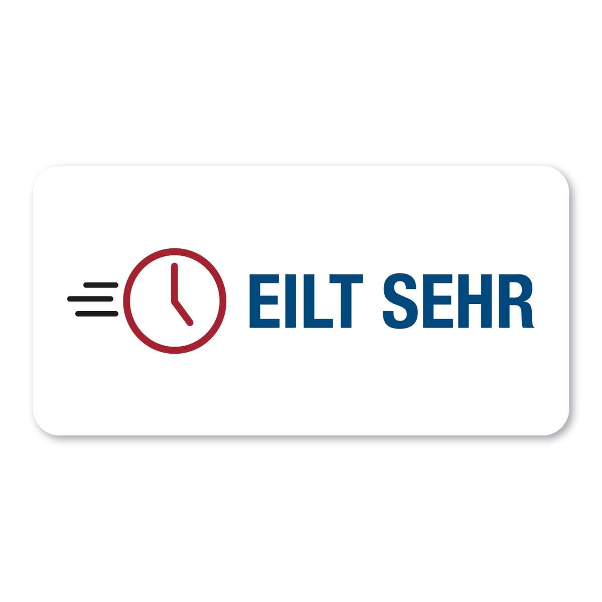 Aufkleber mit Piktogramm "Eilt sehr" | aufkleberdrucker.de