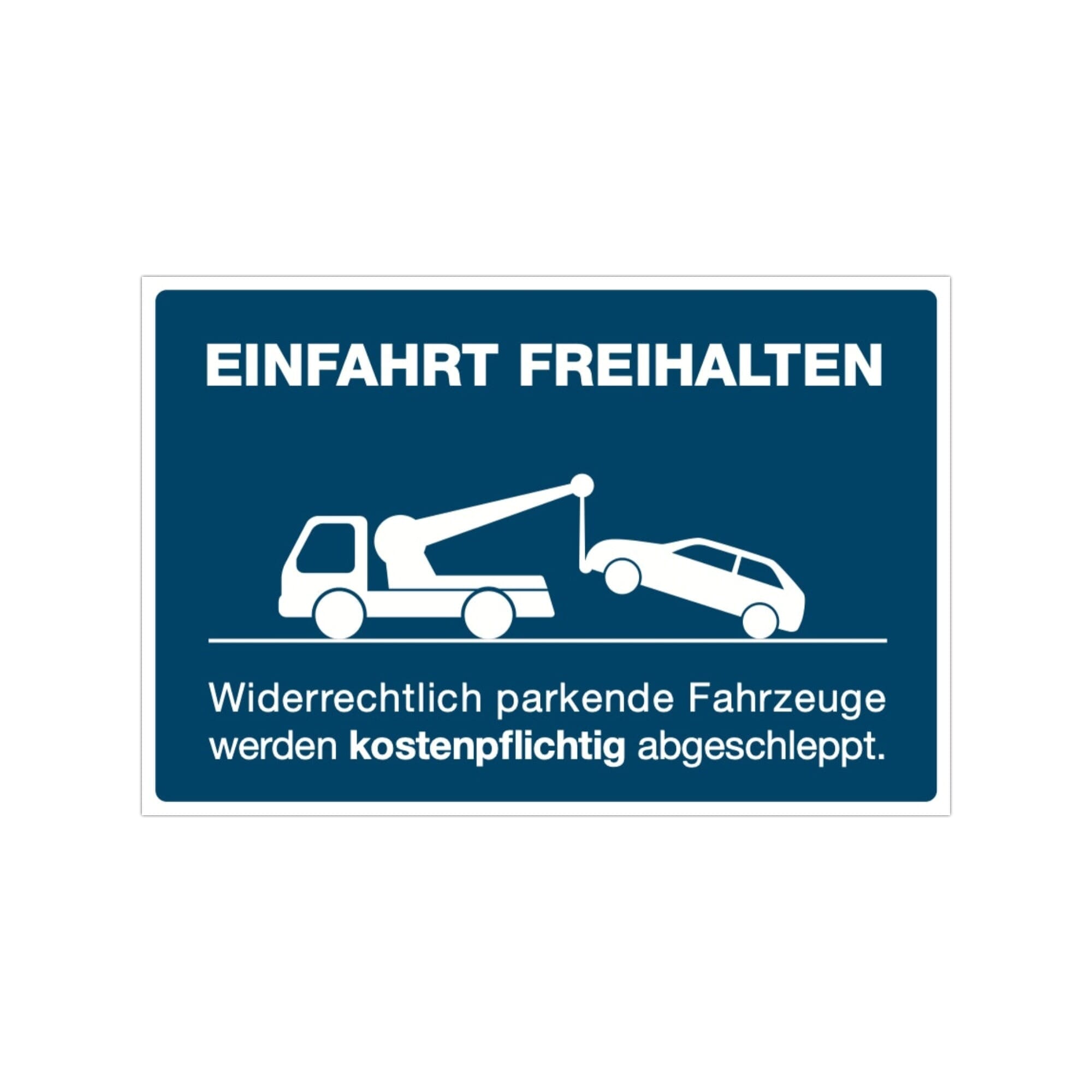 Aufkleber signalblau EINFAHRT FREIHALTEN! | aufkleberdrucker.de
