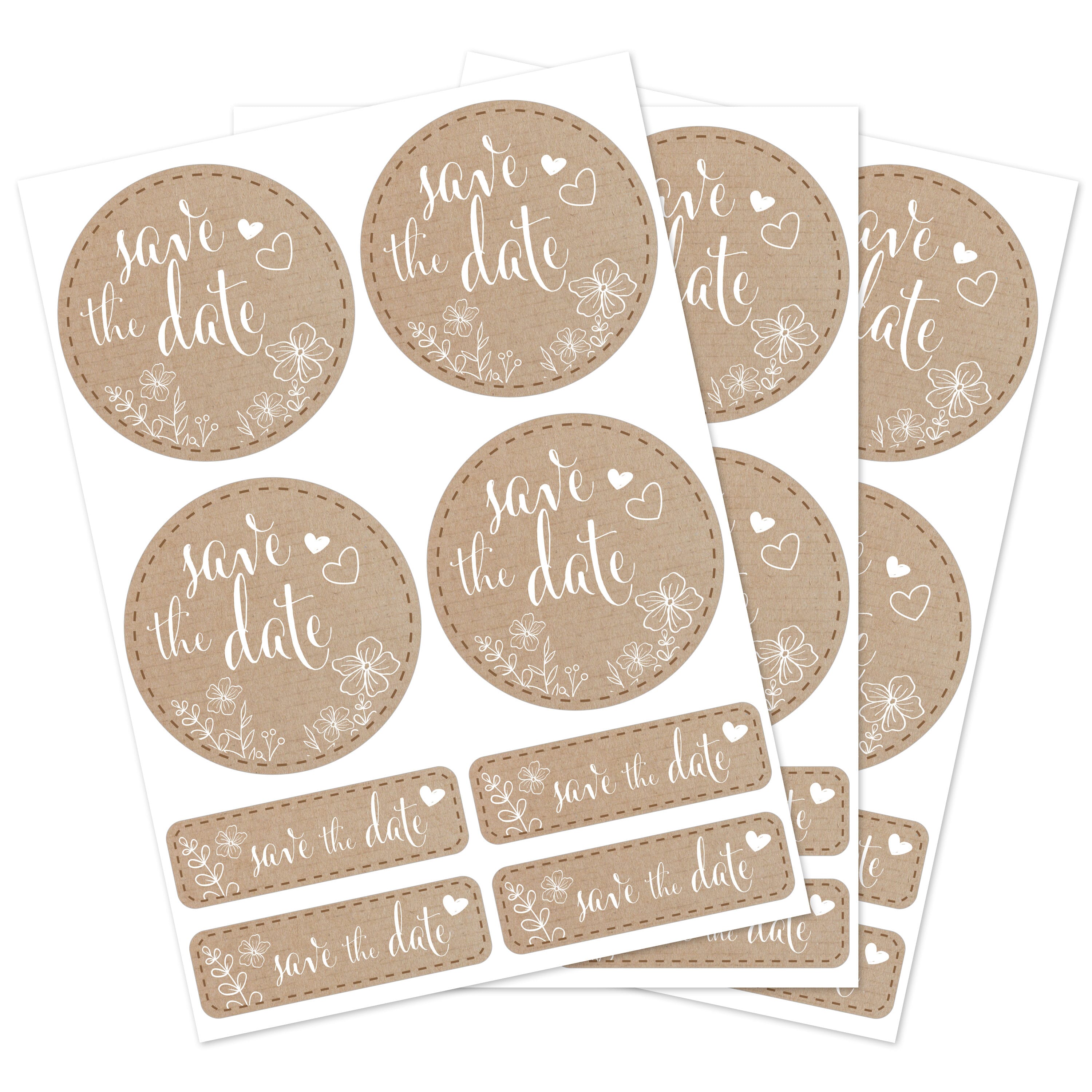 Aufkleber für Hochzeit "Papierdekor" | Aufkleberdrucker.ch